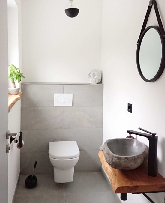 3 idées déco pour des toilettes en gris et bois | My Blog Deco