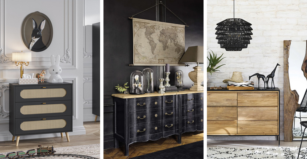 Commode noir et bois : ma sélection | My Blog Deco