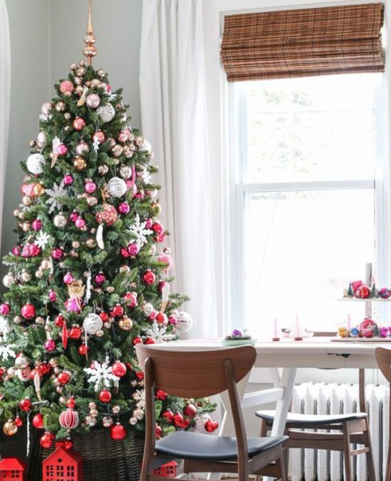 Sapin Rose Et Or
