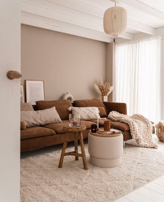 Une déco en beige et bois dans le salon | My Blog Deco