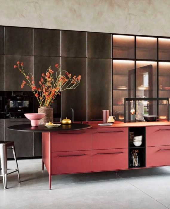 Du rouge pour une déco moderne dans la cuisine | My Blog Deco