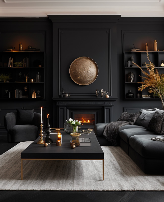 Salon noir : idées et conseils déco | My Blog Deco