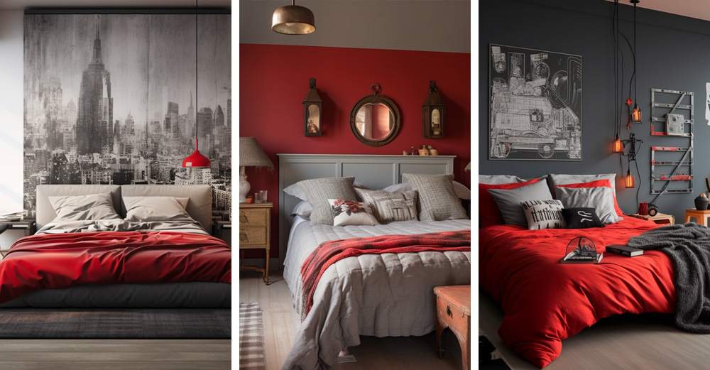 Associer le gris et le rouge dans la déco de la chambre | My Blog Deco