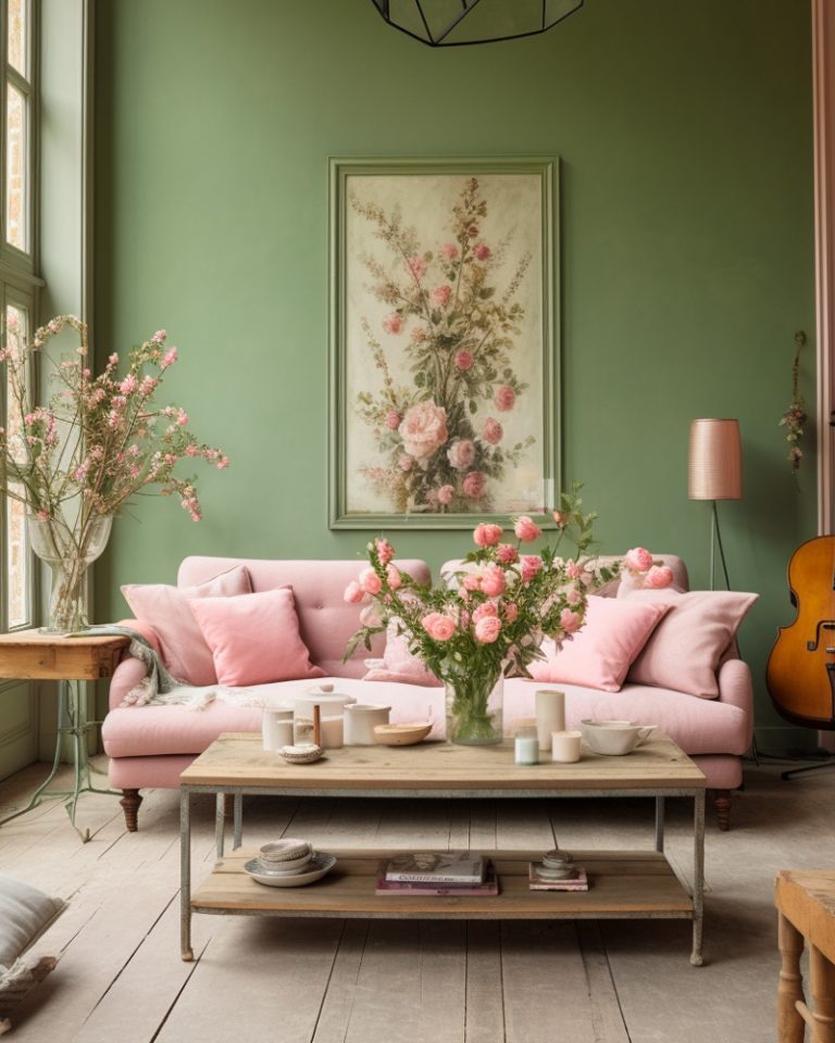 Une déco en rose et vert | My Blog Deco