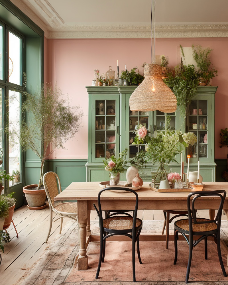 Une déco en rose et vert | My Blog Deco