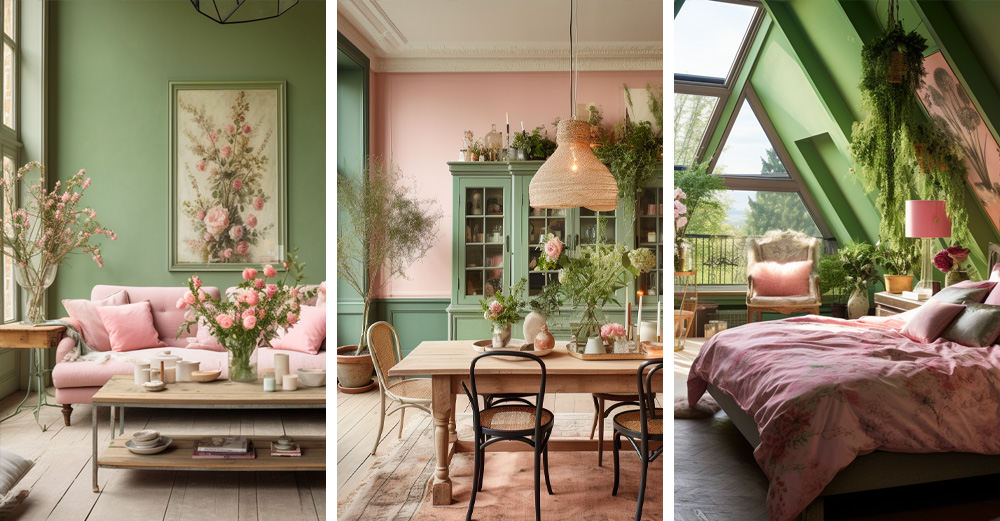 Une déco en rose et vert | My Blog Deco