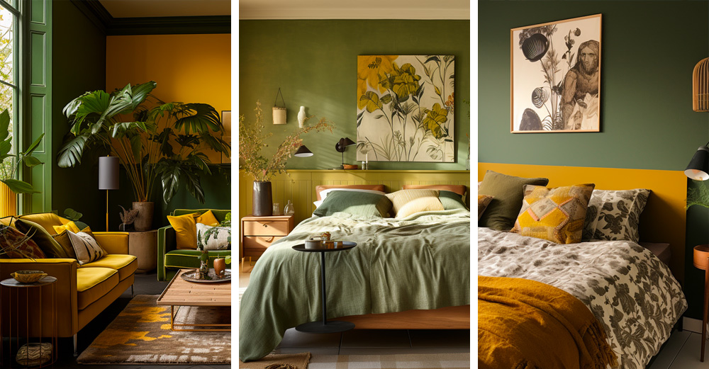 Une déco en vert kaki et jaune | My Blog Deco