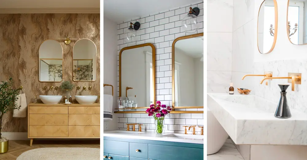 Utiliser le doré pour décorer la salle de bain | My Blog Deco